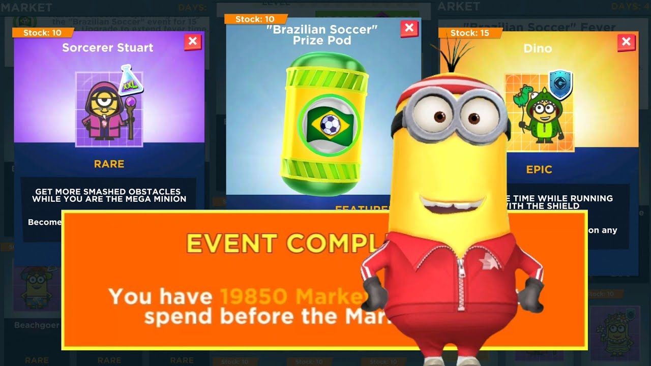 Minion Rush Brazilian Soccer Market 19850 Tickets Rewards Claim ...