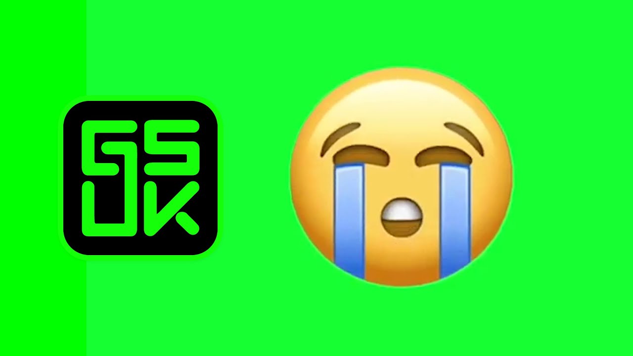 Crying Face Emoji | GSUK — Copyright Free Green Screen - YouTube