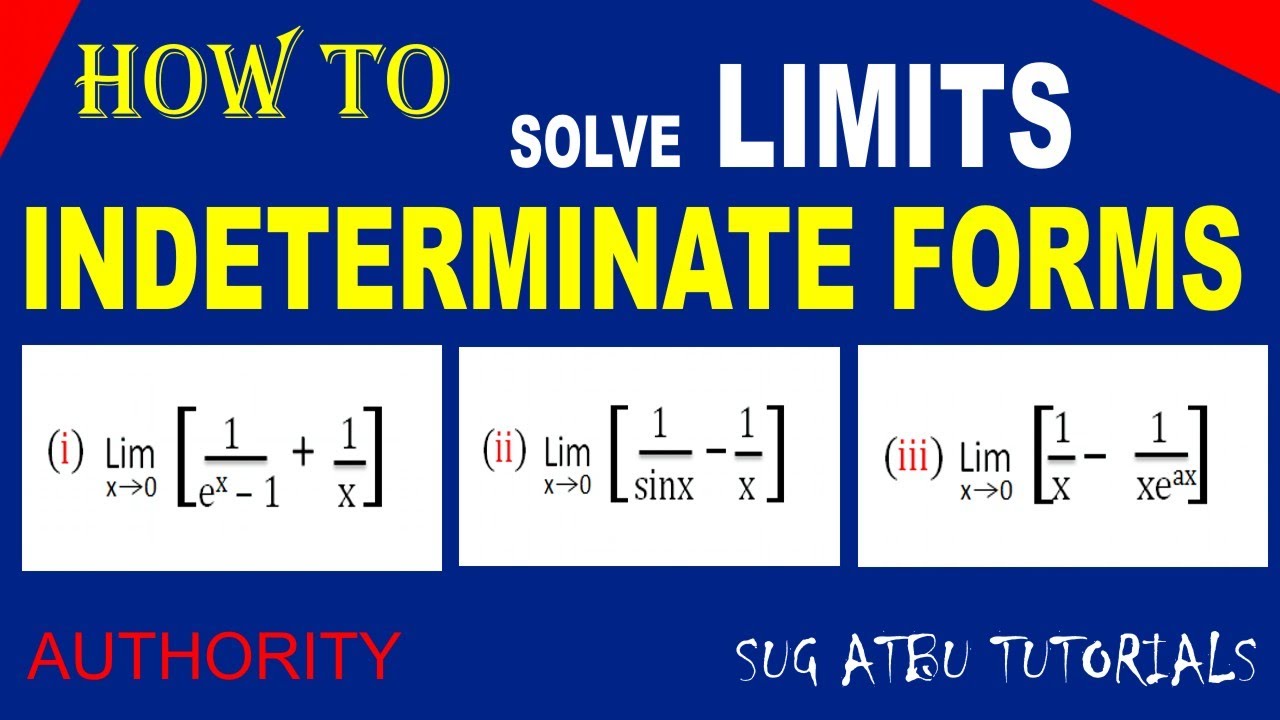 Limits that lead to Indeterminate forms 05 - YouTube