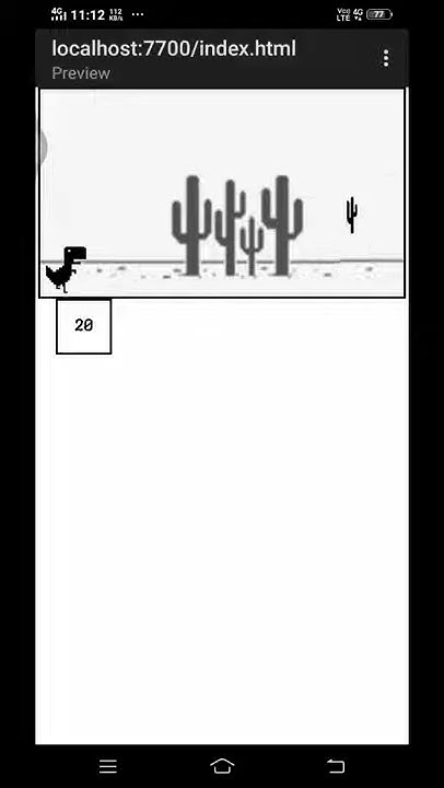 Chrome Dinosaur game using HTML, CSS and JS - YouTube