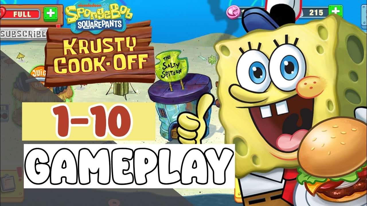 THE SALTY SPITOON GOO LAGOON Level 1-10 - SpongeBob: Krusty Cook-Off ...