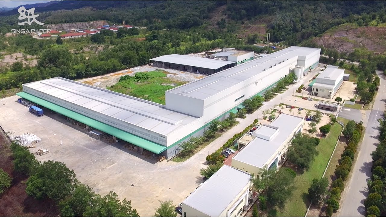 Singa Paper, First Coated Duplex Board Paper Mill in Malaysia - YouTube