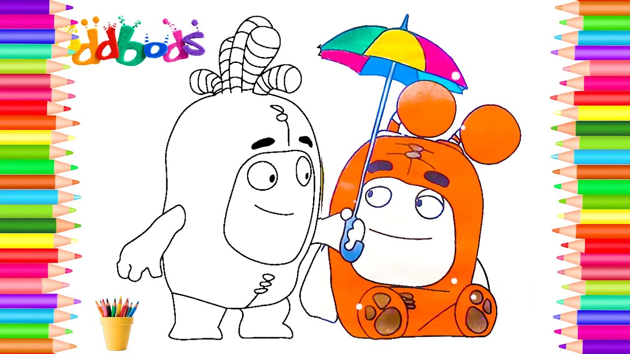 Oddbods Coloring How to Draw Cute Oddbods Characters - YouTube