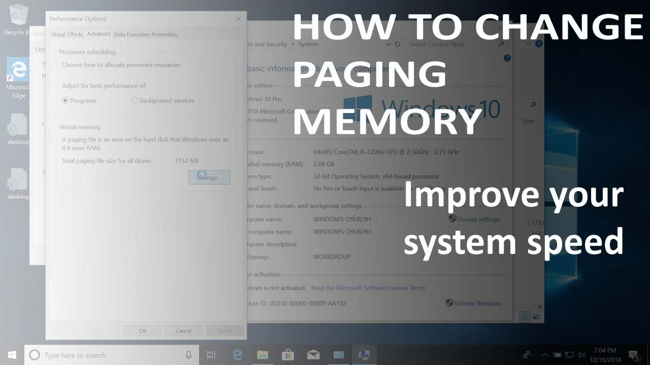 what is paging File and how to change it - YouTube