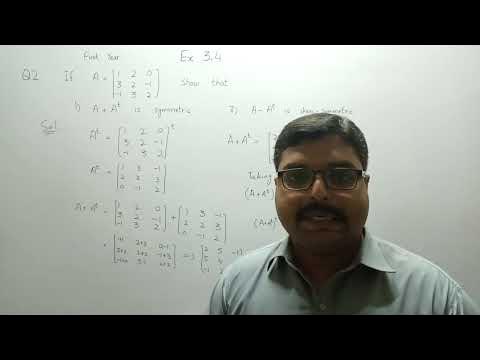 Question 2 Exercise 3.4 First Year Mathematics Lectures FH - YouTube
