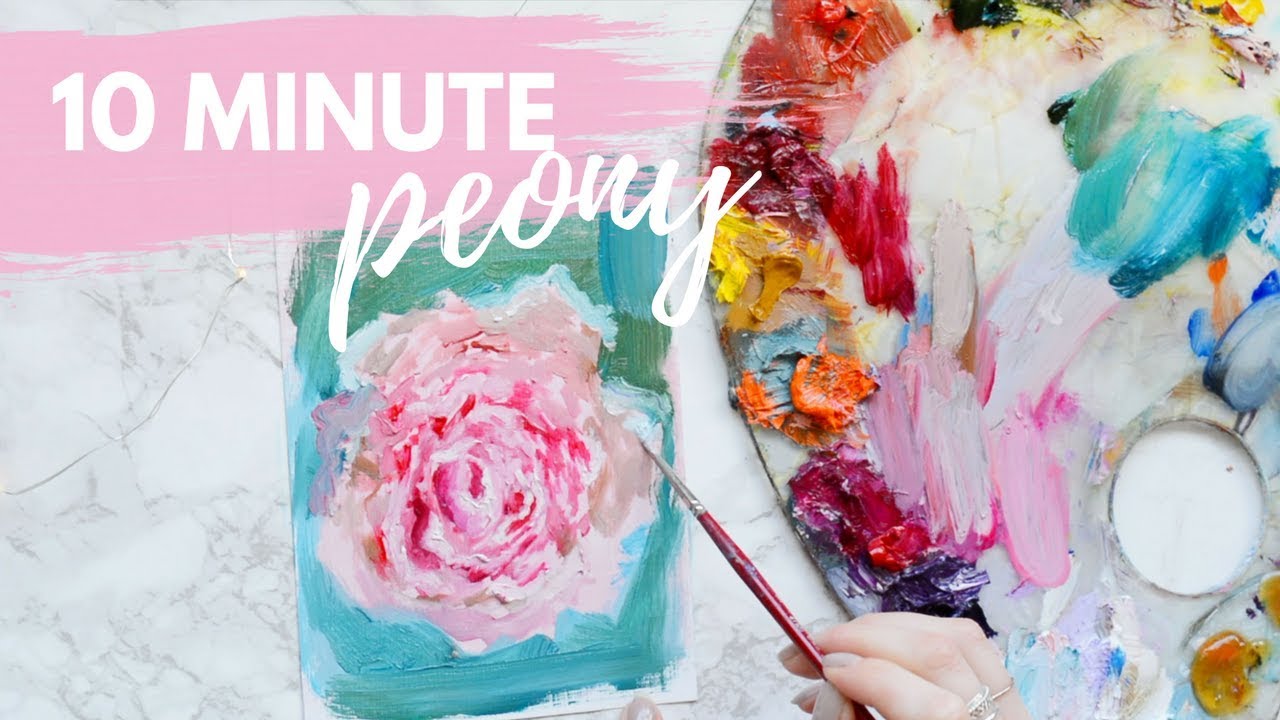 Painting Tutorial Acrylic Peony Flower Techniques Katie Jobling - Home Alqu