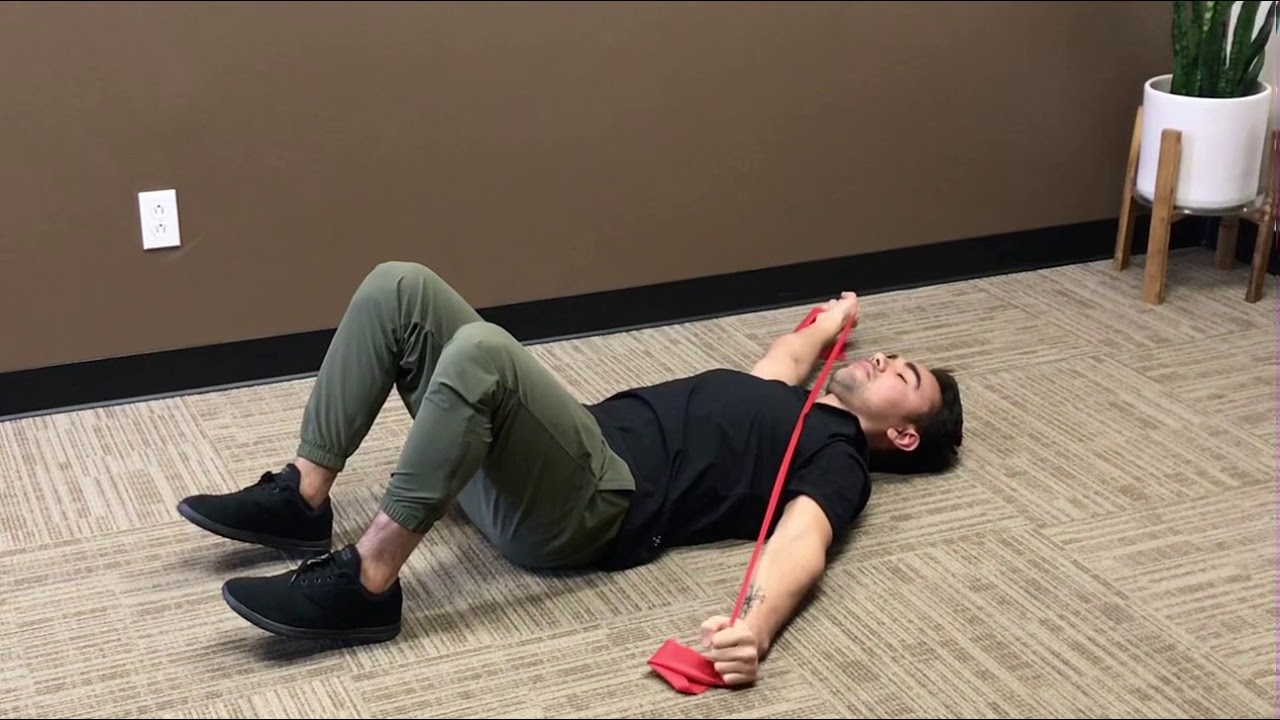 Supine shoulder cheerleader - YouTube