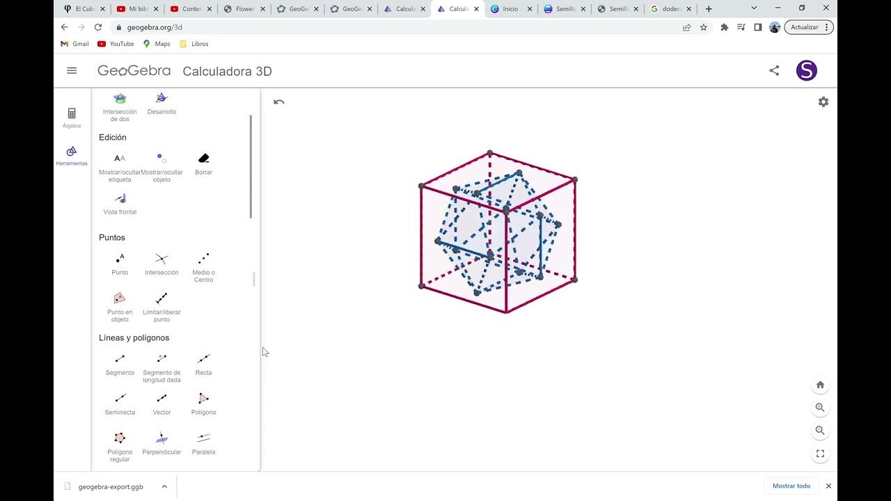 Icosaedro inscrito en cubo - YouTube