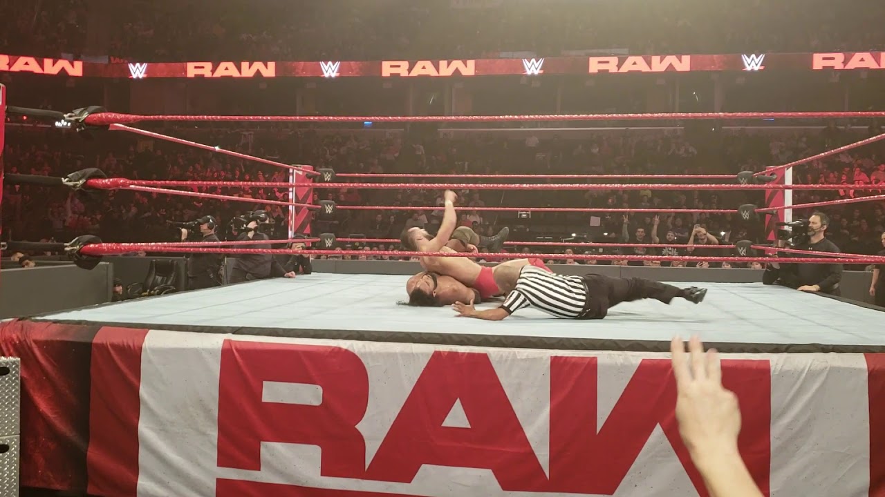 WWE Ringsider seats 2nd row Camera side seat 10 - YouTube