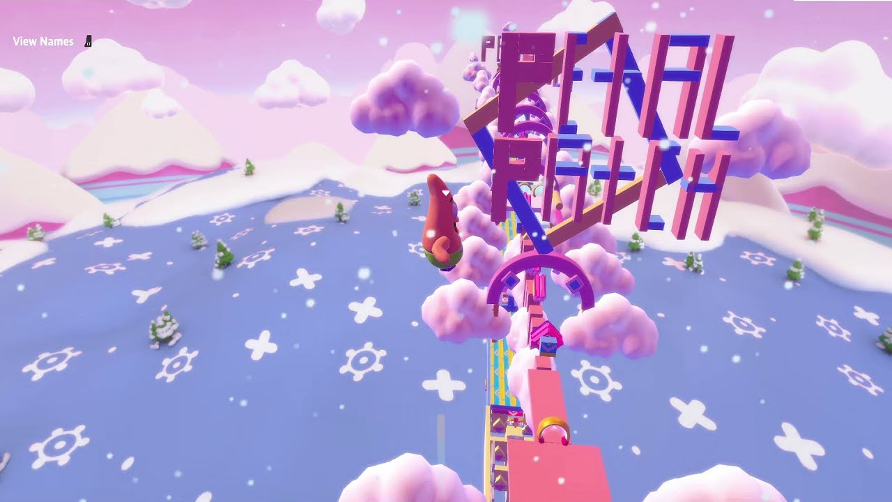 Only Up and Getting Over it in Fall Guys Creative Map | - YouTube
