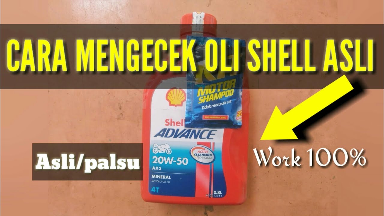 Cara cek keaslian oli shell asli atau palsu|Belajar Otomotif77🔥 - YouTube