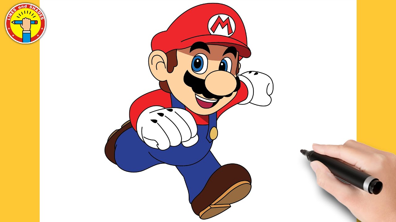 How to draw Mario step by step | Easy drawing tutorial for beginners ...
