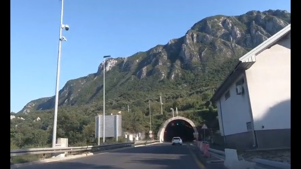 Driving Through The Sozina Tunnel In Montenegro - YouTube