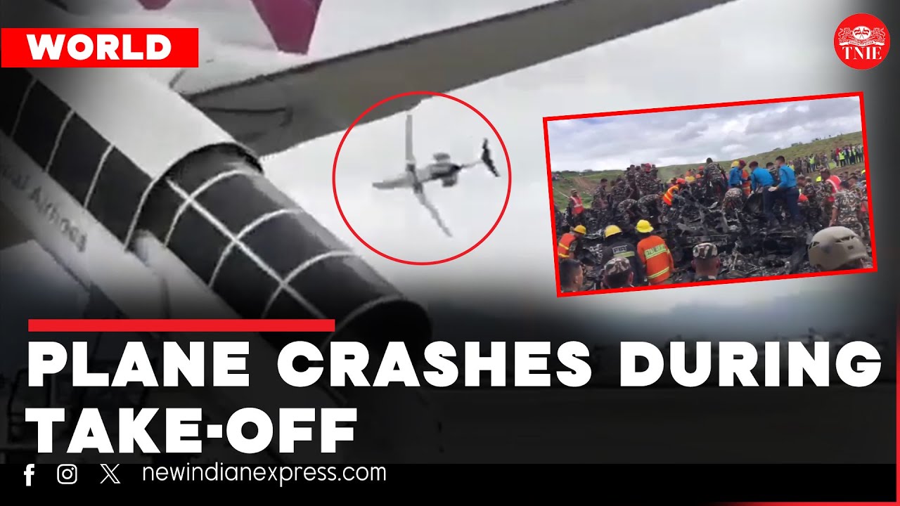 18 killed after plane slips off runway at Kathmandu airport - YouTube