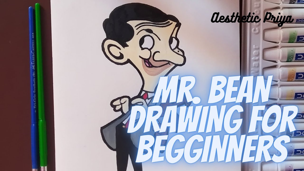 HOW TO DRAW MR. BEAN | Easy Drawing | Cartoon Character Drawing ...