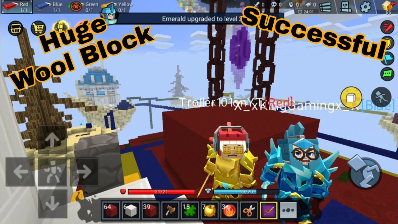 Building a huge Block of Wool [Blackman Go] [Bedwars] - YouTube