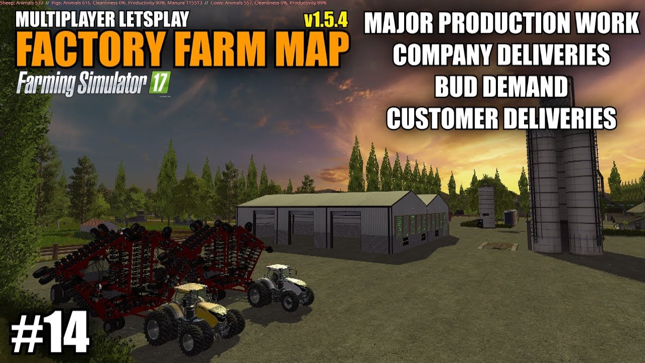 FS17 - Factory Farm Map v1.5.4 "Multiplayer Letsplay" Part 14 - YouTube