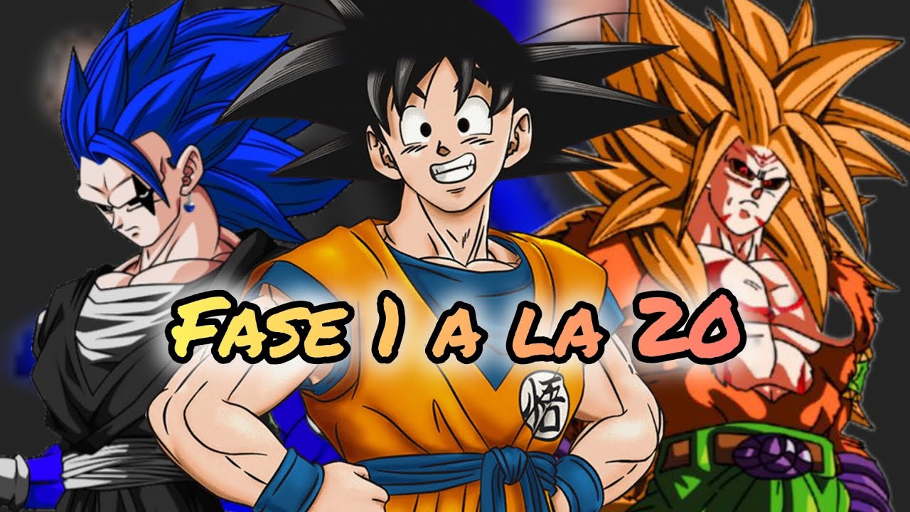 goku fase 1 asta la fase 20 en 3 minutos - YouTube