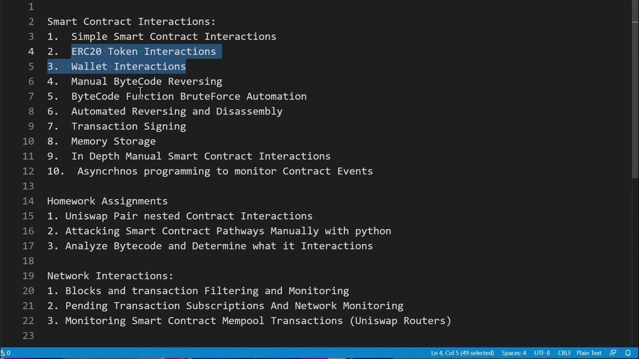 Web3 Hacking In Python 0x01 Section 1 Outline Youtube 1985