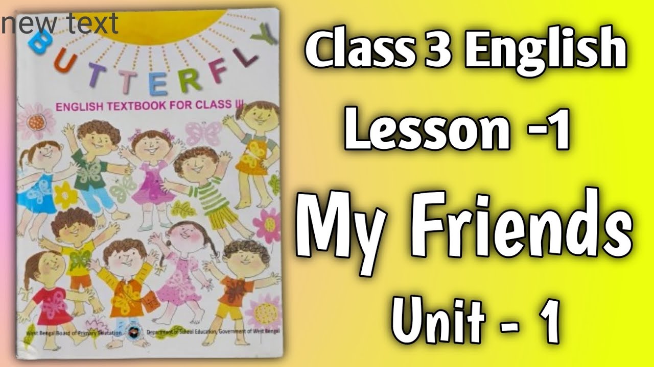 Class 3 English || My friends lesson - 1 || unit -1 || activity 1 to 4 ...