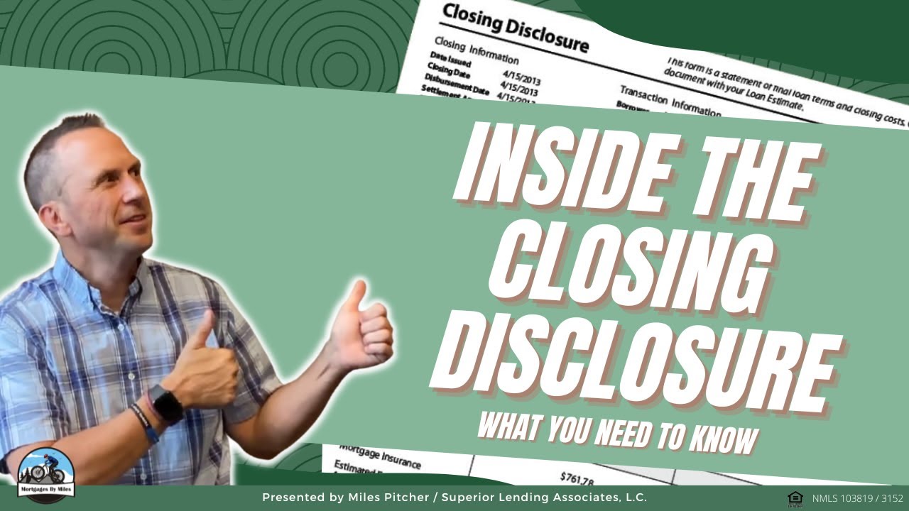 INSIDE the CLOSING DISCLOSURE: What You Need to Know - YouTube