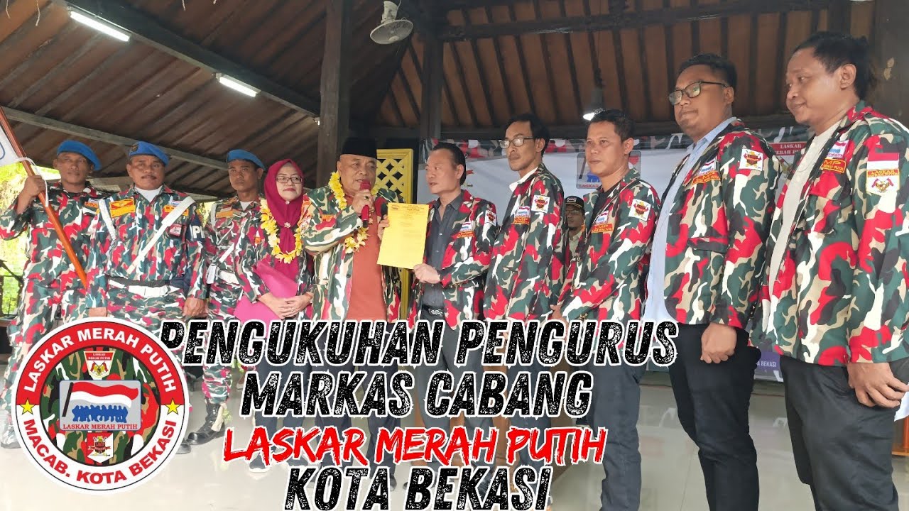 Pengukuhan Pengurus Markas Cabang Laskar Merah Putih Kota Bekasi - YouTube