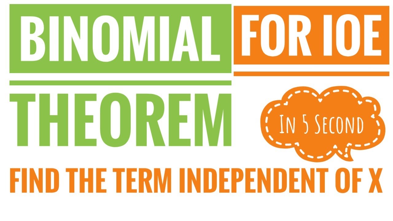Binomial Theorem-Shortcut trick for IOE, Type 1 - YouTube