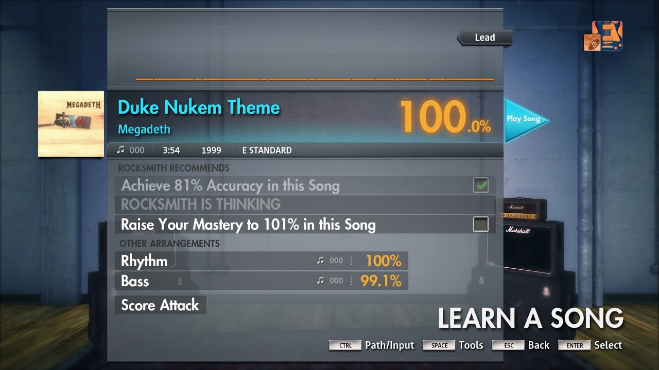 RockSmith - CDLC - Bass - Megadeth "Duke Nukem Theme" - YouTube
