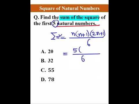 Sum of Square of Natural Numbers #shorts #maths #mathematics # ...