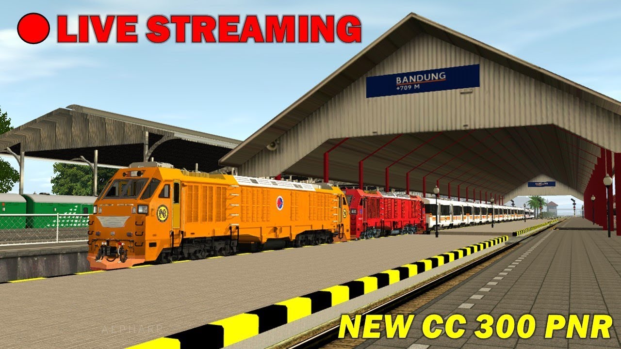 🔴 [LIVE] Dinas Lokomotif Terbaru CC 300 PNR di Bandung | Trainz ...