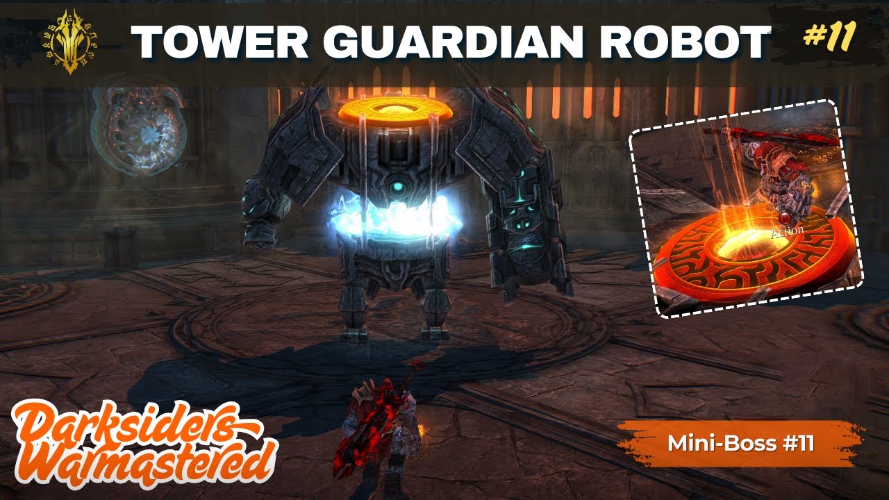 Darksiders 1 - Tower Guardian Robot Mini-Boss Fight-11 (All 3 ...