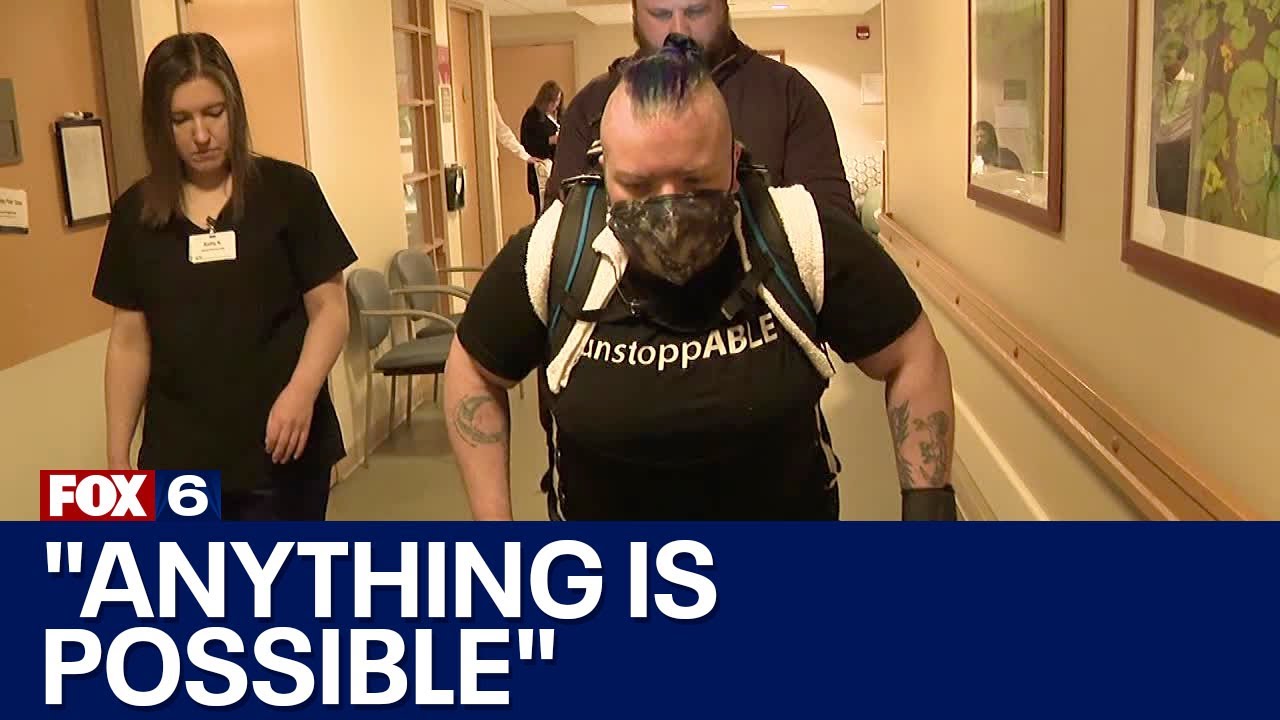 Exoskeleton helps paralyzed Milwaukee man walk | FOX6 News Milwaukee ...