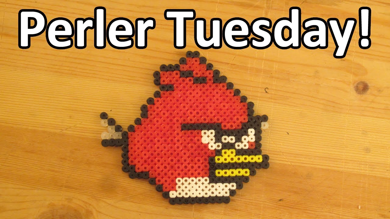 PERLER BEAD: Angry Bird! (Giveaway #66) Tutorial & How To - YouTube