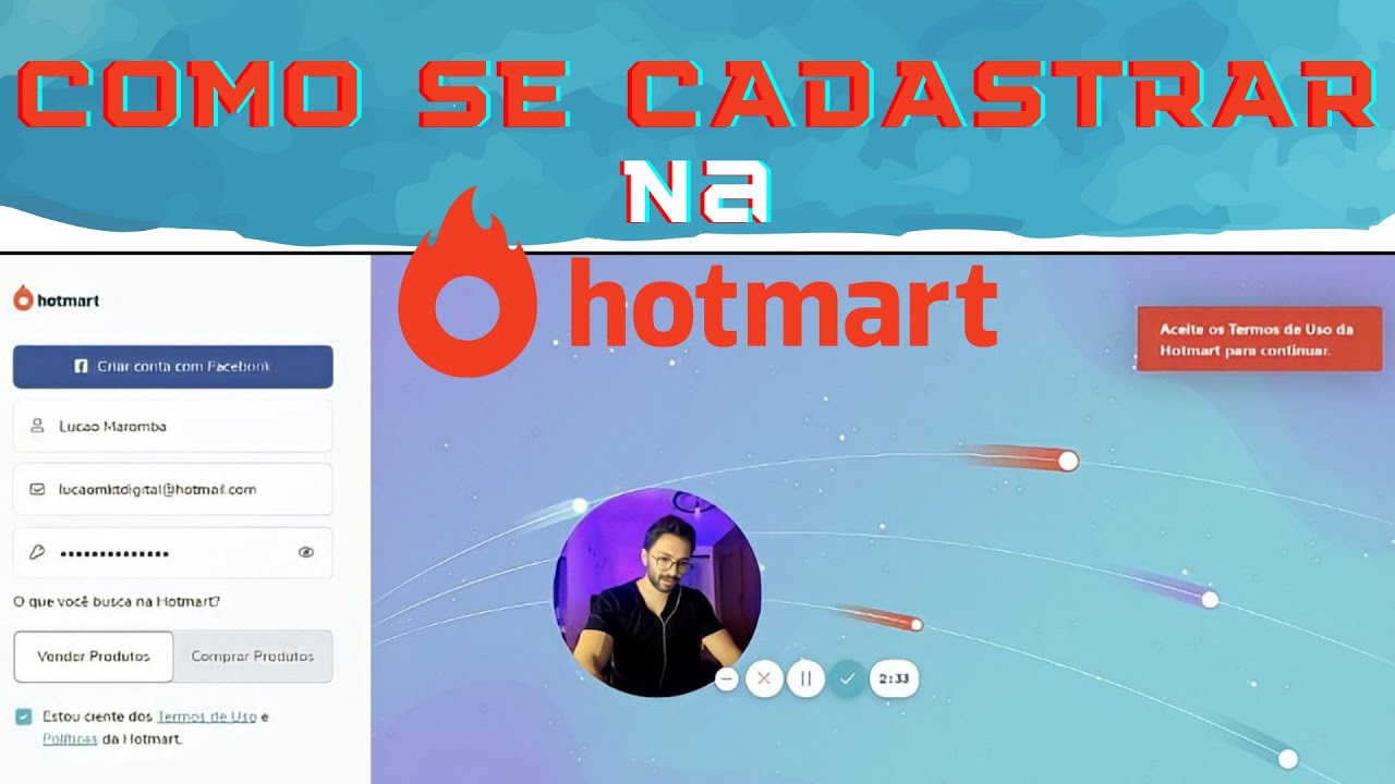 PRIMEIRO PASSO | ENTRAR PARA HOTMART | COMO SE CADASTRAR NA PLATAFORMA ...