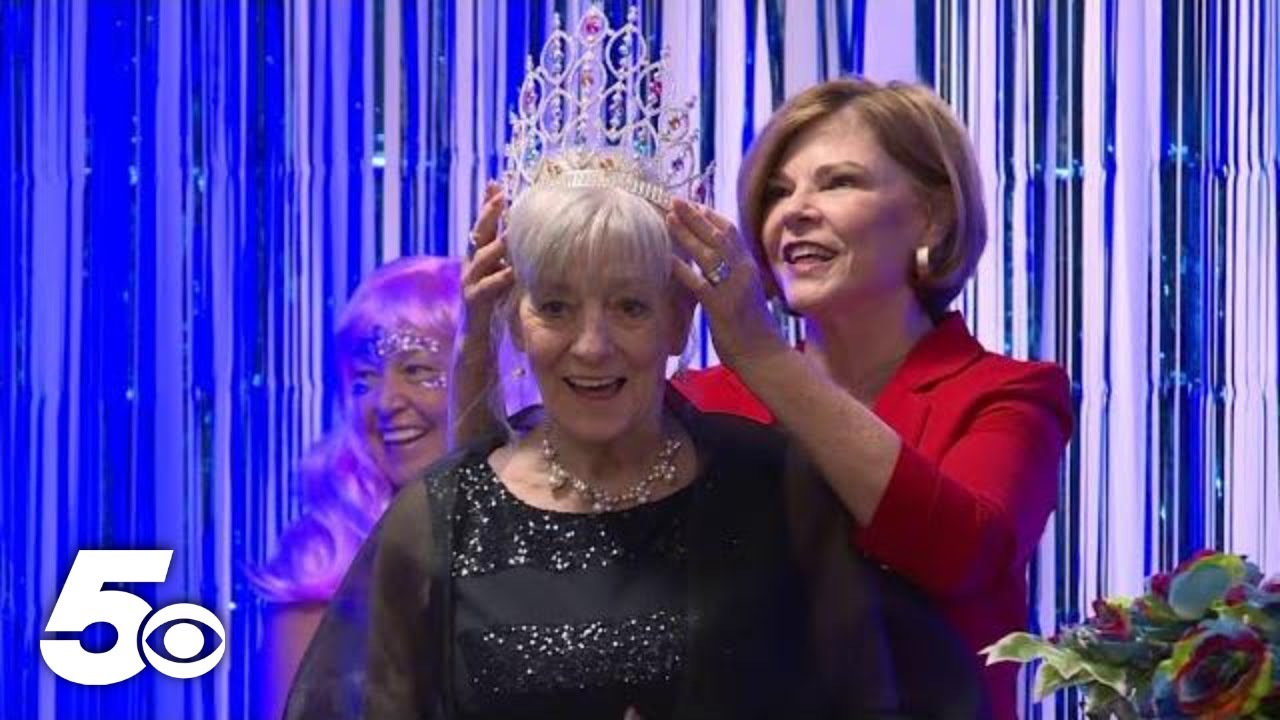 Senior beauty queen crowned at nursing home pageant - YouTube