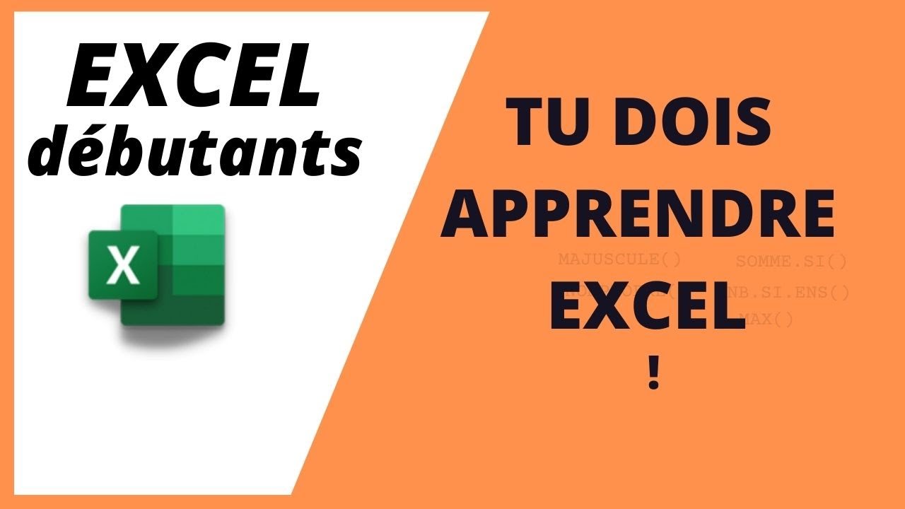 Cours de excel pour débutant | Pourquoi apprendre excel ? - YouTube
