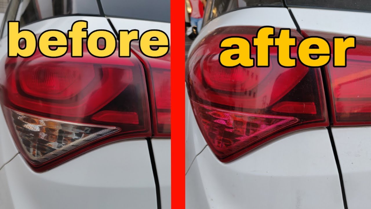 Wrap car rear tail light||diy wrap on car|| i20 tail light modification ...