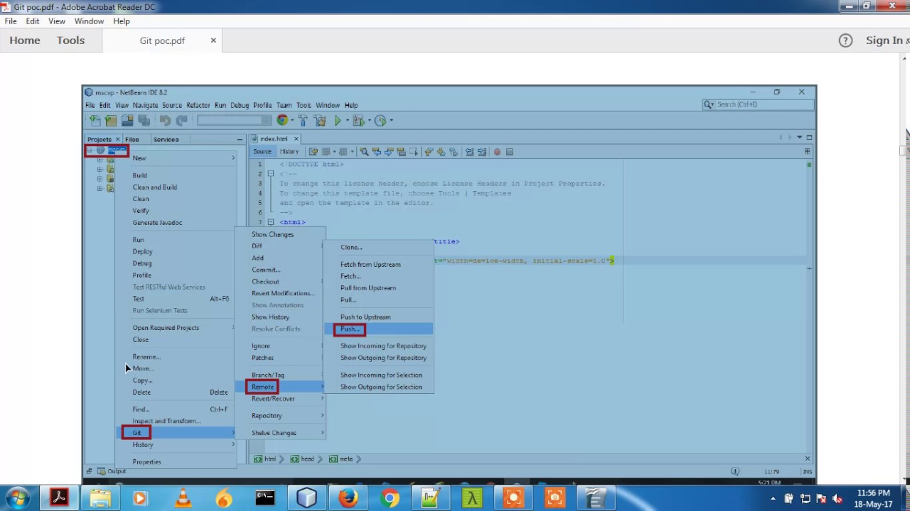 how to push your project into git hub repository - YouTube