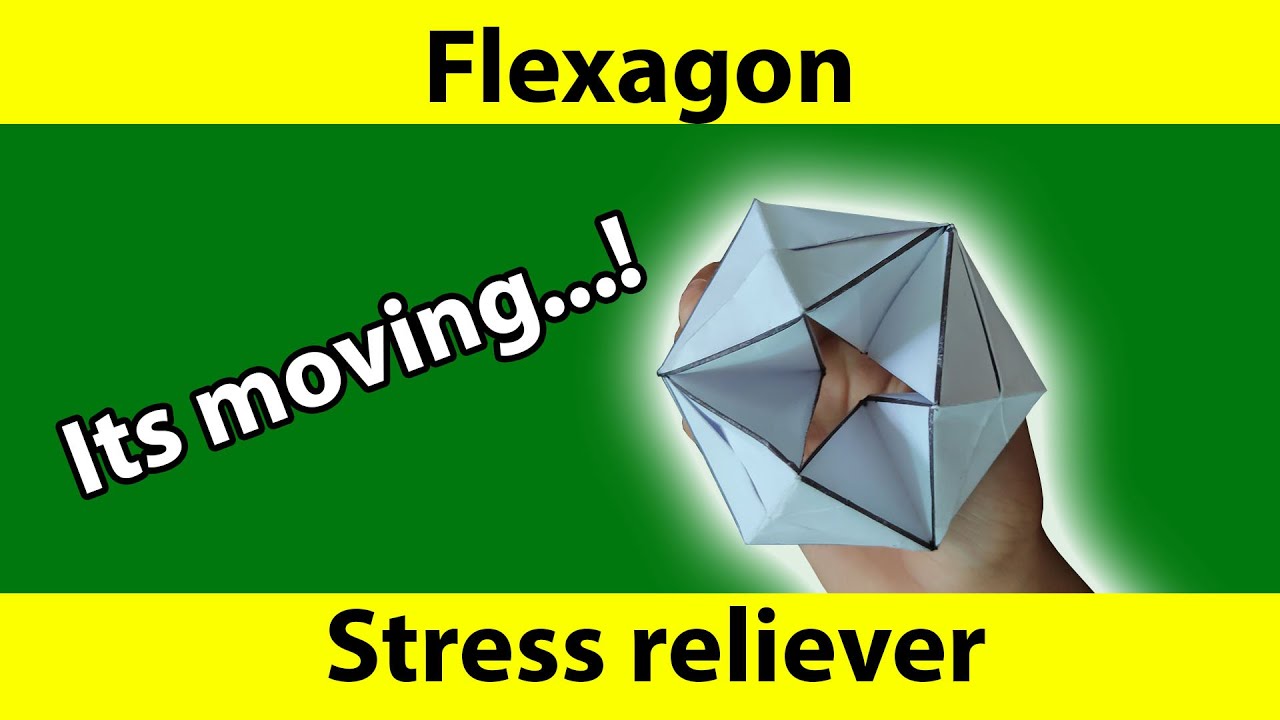 Paper Flexagon | How to make a moving flexagon with paper | Stress ...