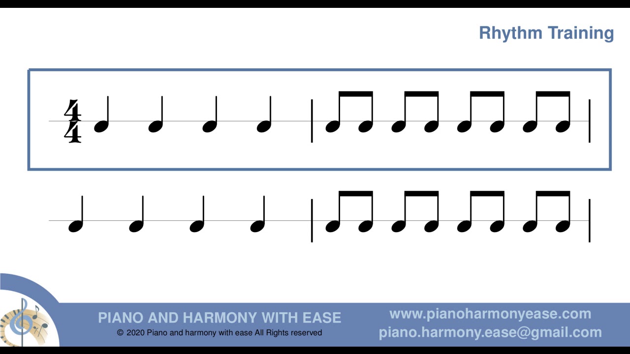 Rhythm training - play along 16m - 4/4 Level a.2.1-1 (only melody) CODE ...