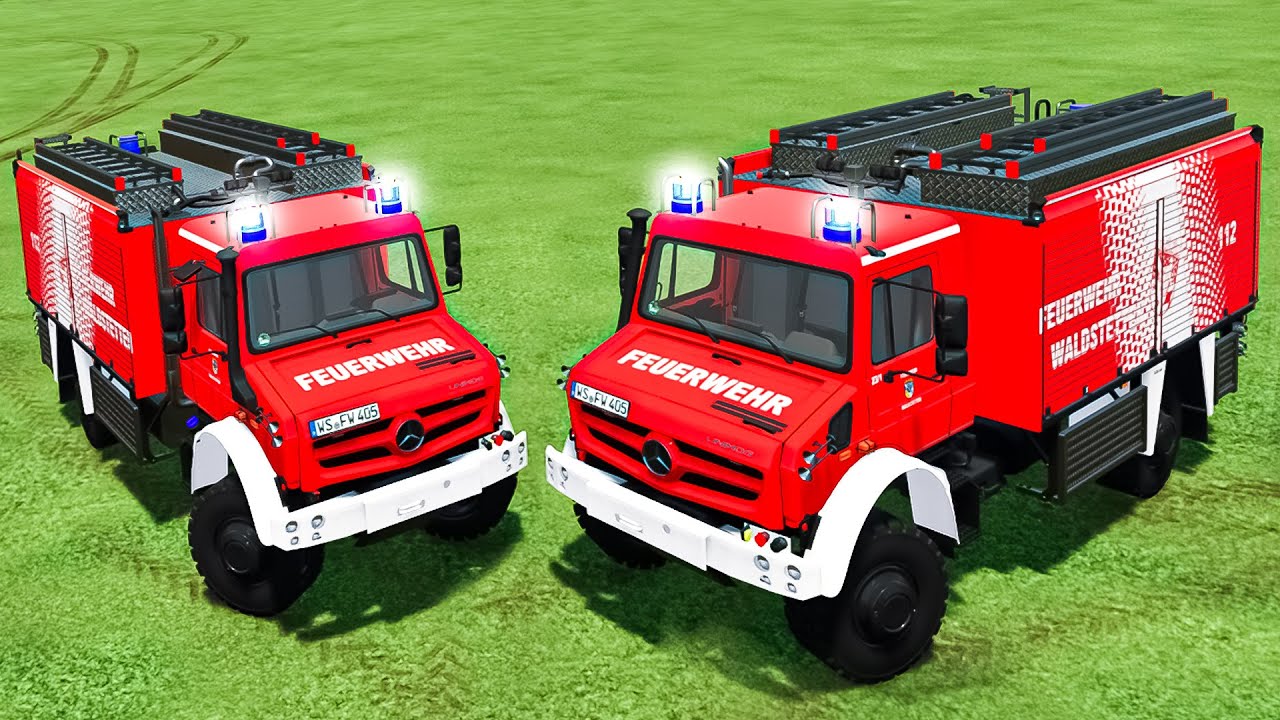 TRANSPORTING FIRE DEPARTMENT CARS WITH COLOR TRUCKS ! Farming Simulator ...