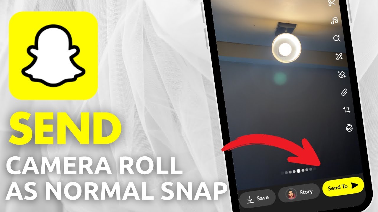 How To Send Pictures From Your Camera Roll As Snap On Snapchat - YouTube