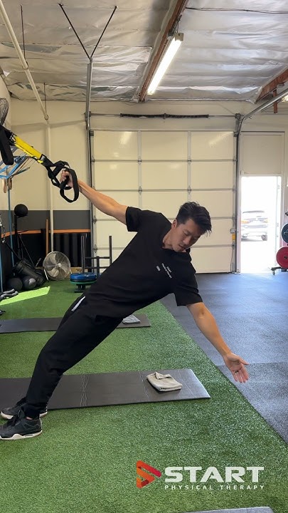 Single arm TRX row with trunk rotation - YouTube