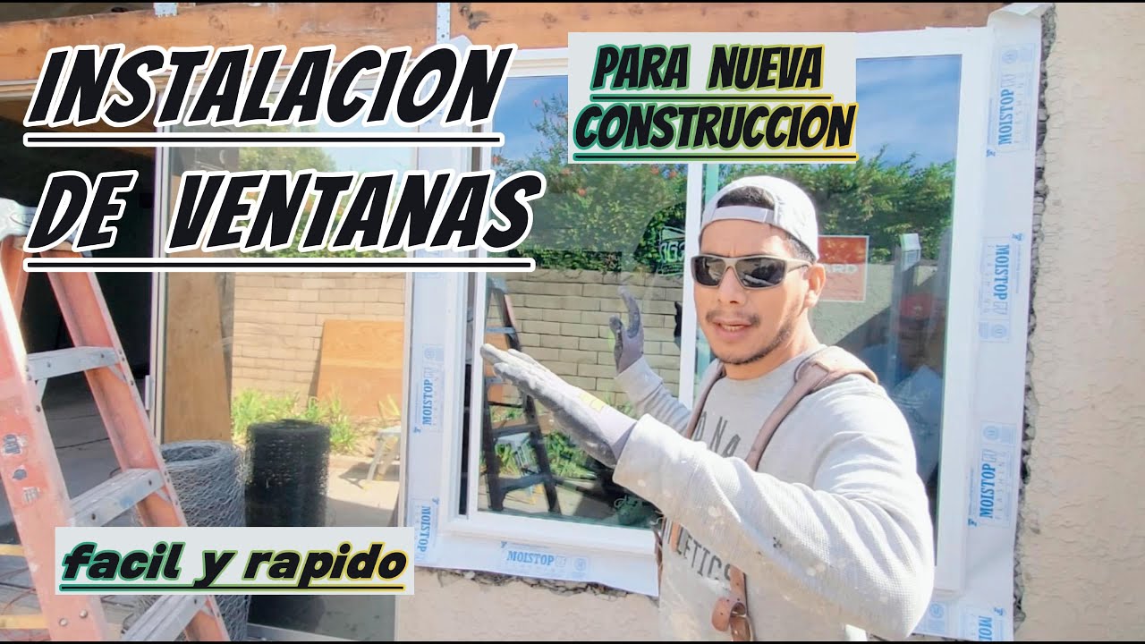 como instalar ventanas de vinyl ( vinyl windows ) facil y rapido . nueva construccion - YouTube