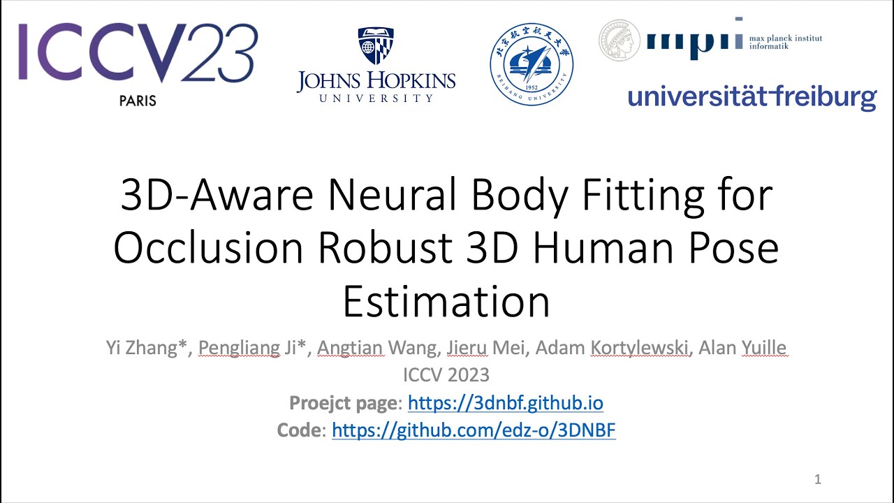 [ICCV 2023] 3D-Aware Neural Body Fitting for Occlusion Robust 3D Human ...