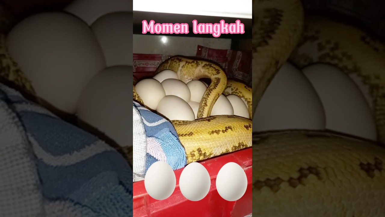Momen langkah melihat langsung ular bertelur. #python - YouTube