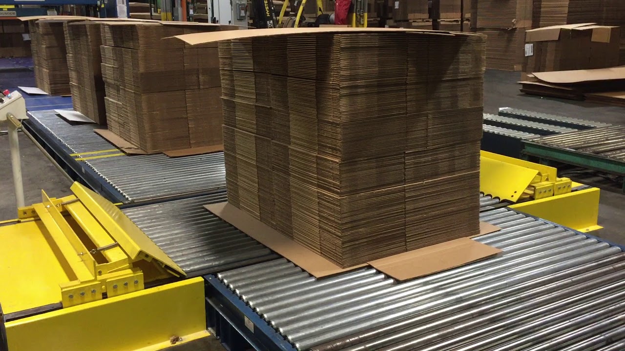 Load Centering Device for Corrugated Cardboard - YouTube