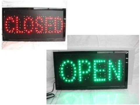 Led Open Closed Signs Wholesale; Canada & usa FREE Shipping! - YouTube