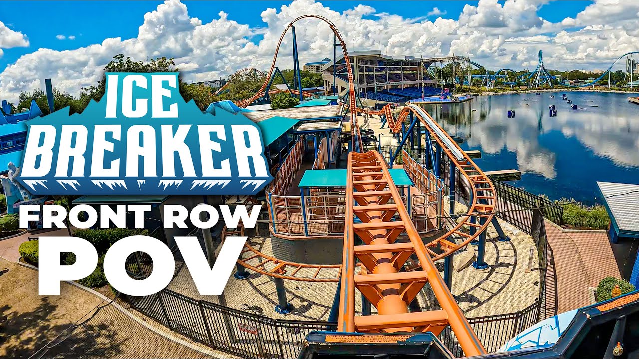 ICE BREAKER FULL Front Row POV [4K] SeaWorld Orlando - Premier Rides ...