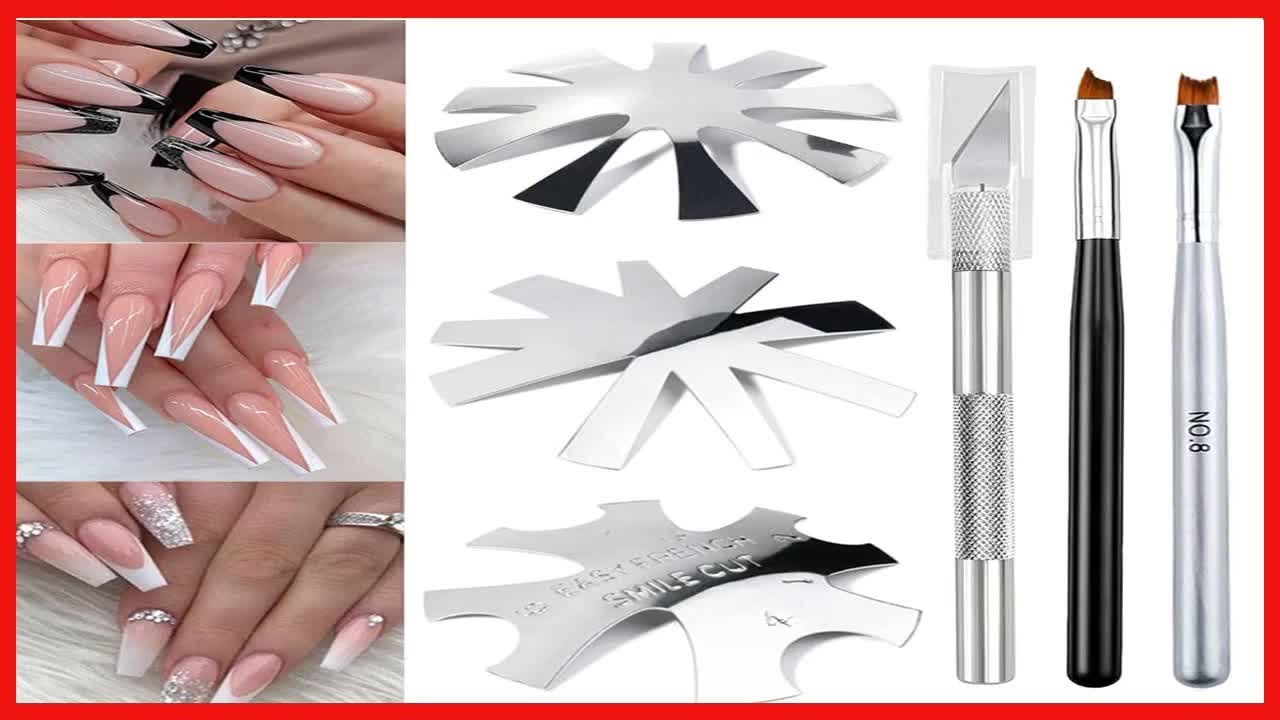 French Tip Cutter for Acrylic Nails, Lokyango 3pcs French Nail Cutter ...